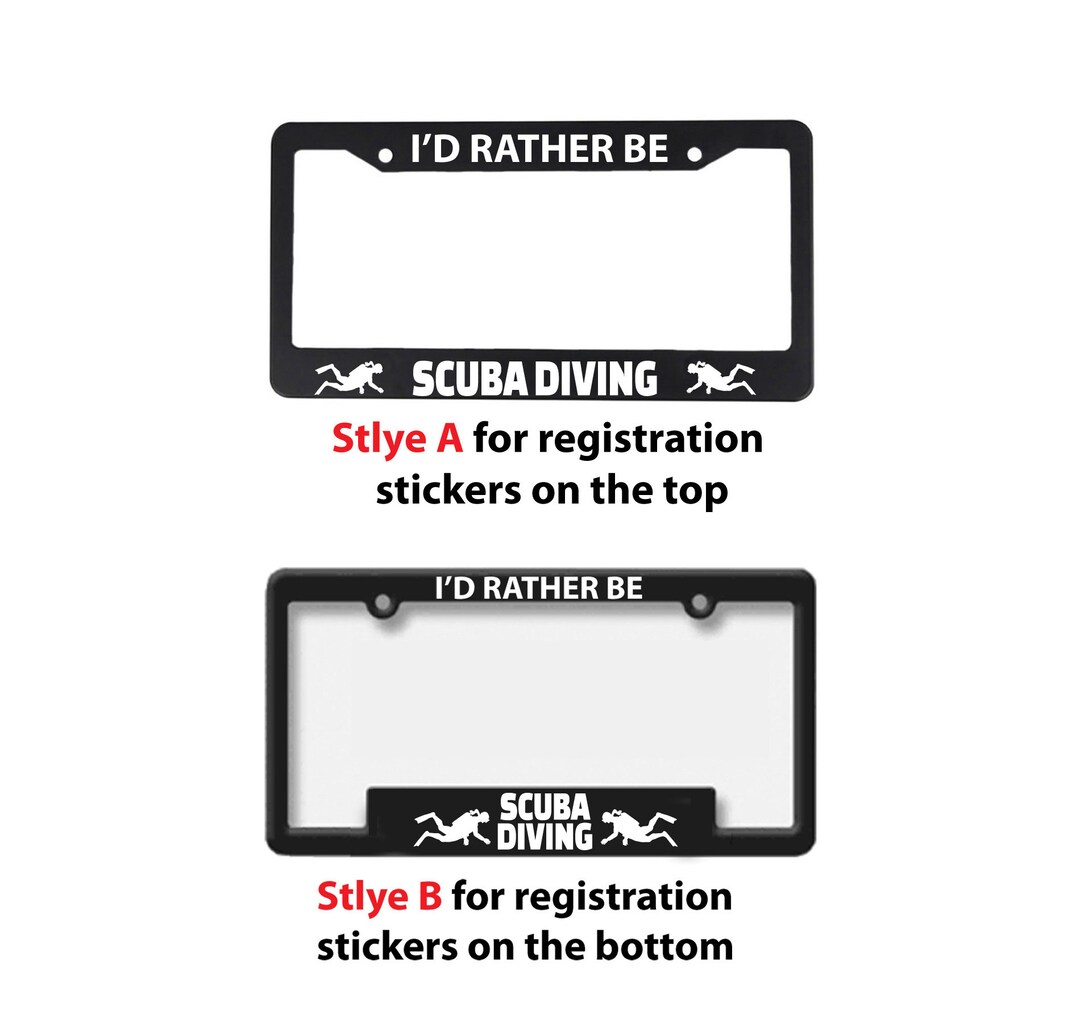 Scuba Diving License Plate Frame - Diving License Plate Frame - Scuba ...