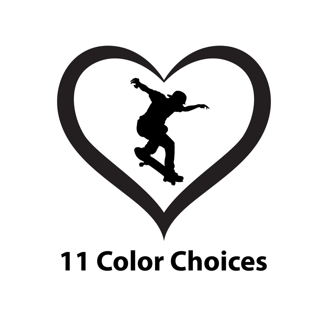 I Love Skateboarding Sticker - Skateboard Decal - Gift for Skateboarder ...