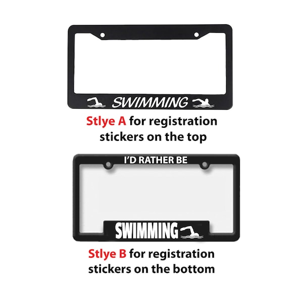 Swimming License Plate Frames - Etsy