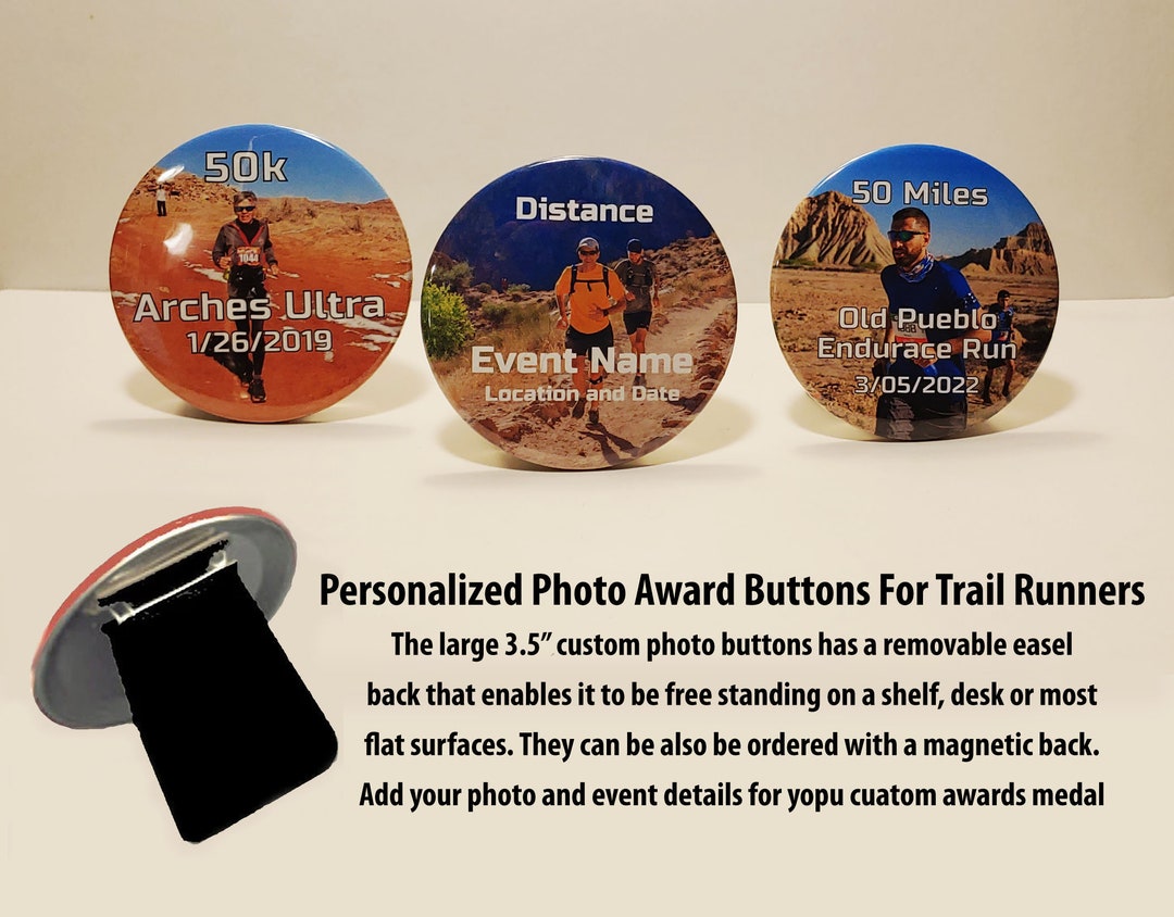 Personalized Ultra Runner Medal, Custom Photo Trail Running Award ...