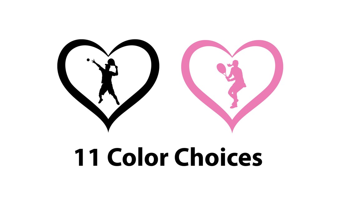 I Love Tennis Sticker -tennis Decal - Gift for for Tennis Player - Car ...