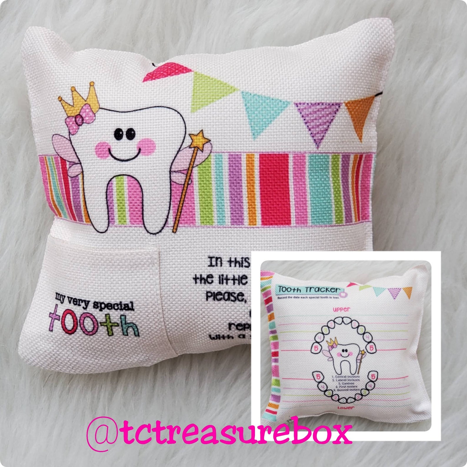Tooth Fairy Pillow, Lost Tooth Pillow, Tooth Pocket Pillow, Fairy ...