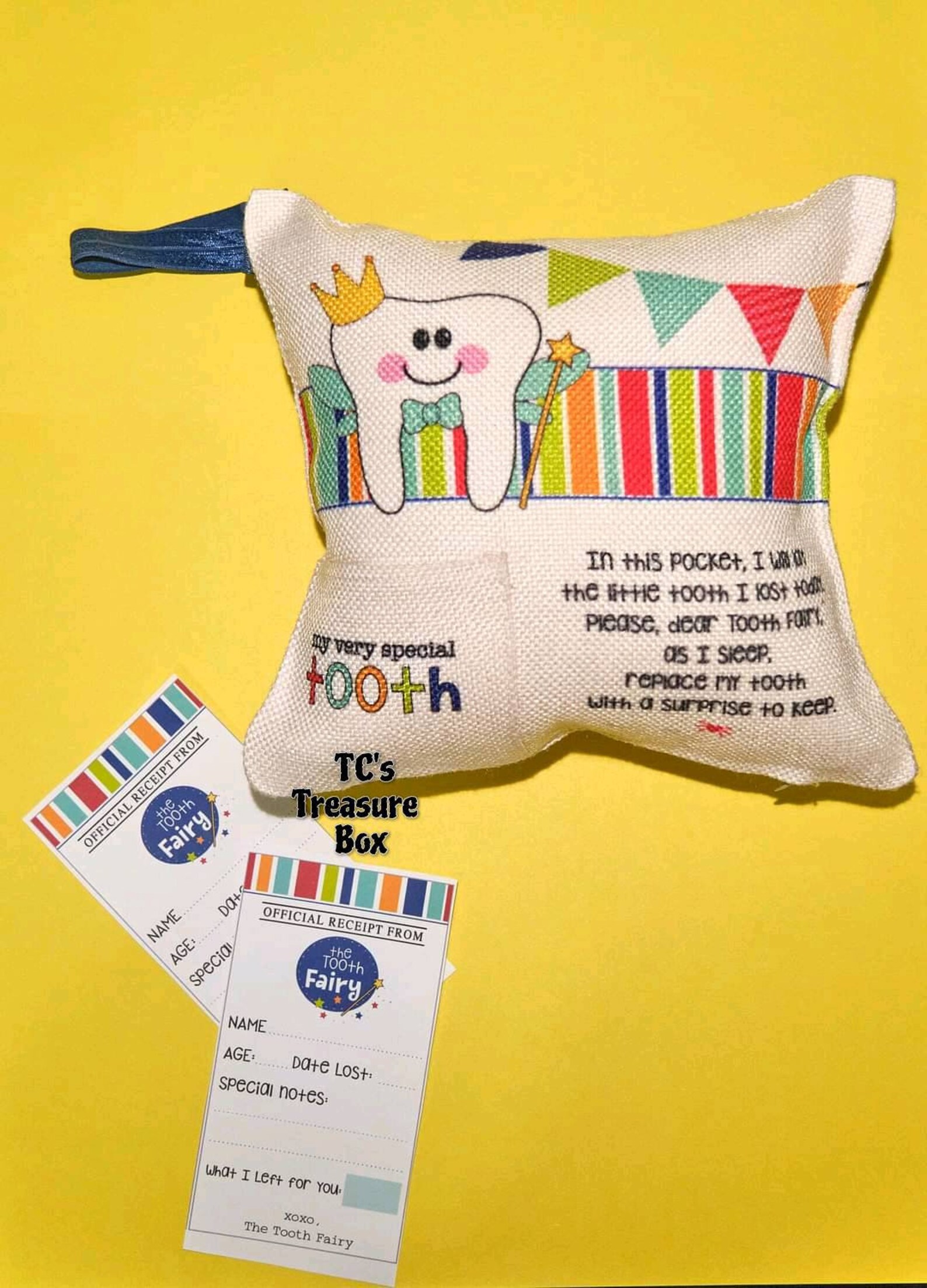 Tooth Fairy Pillow Lost Tooth Pillow Tooth Pocket Pillow - Etsy