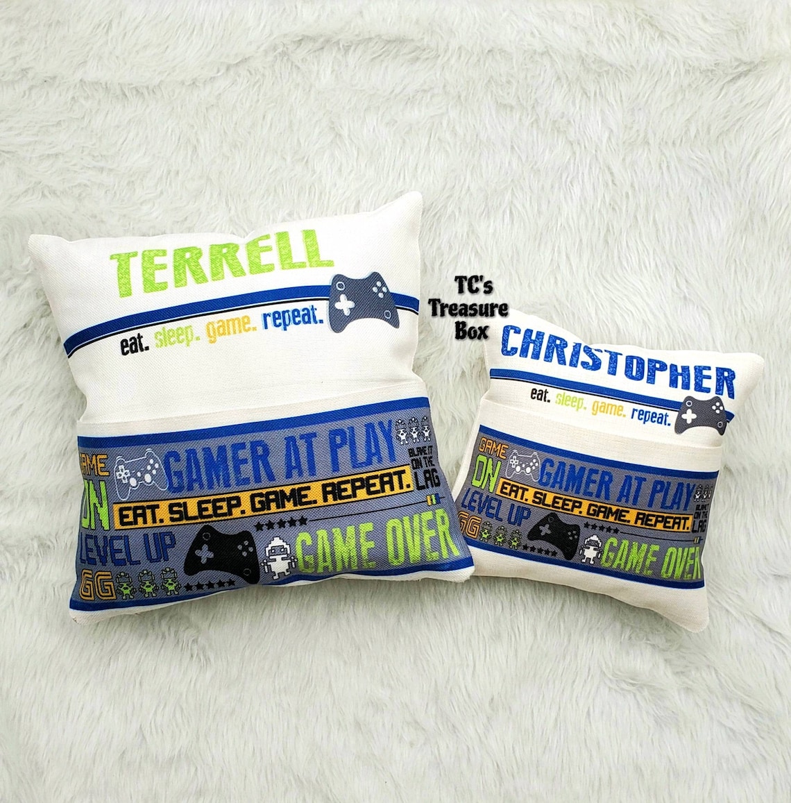 Gamer Pillow Personalized Gamer Pillow Gamer Pocket Pillow - Etsy