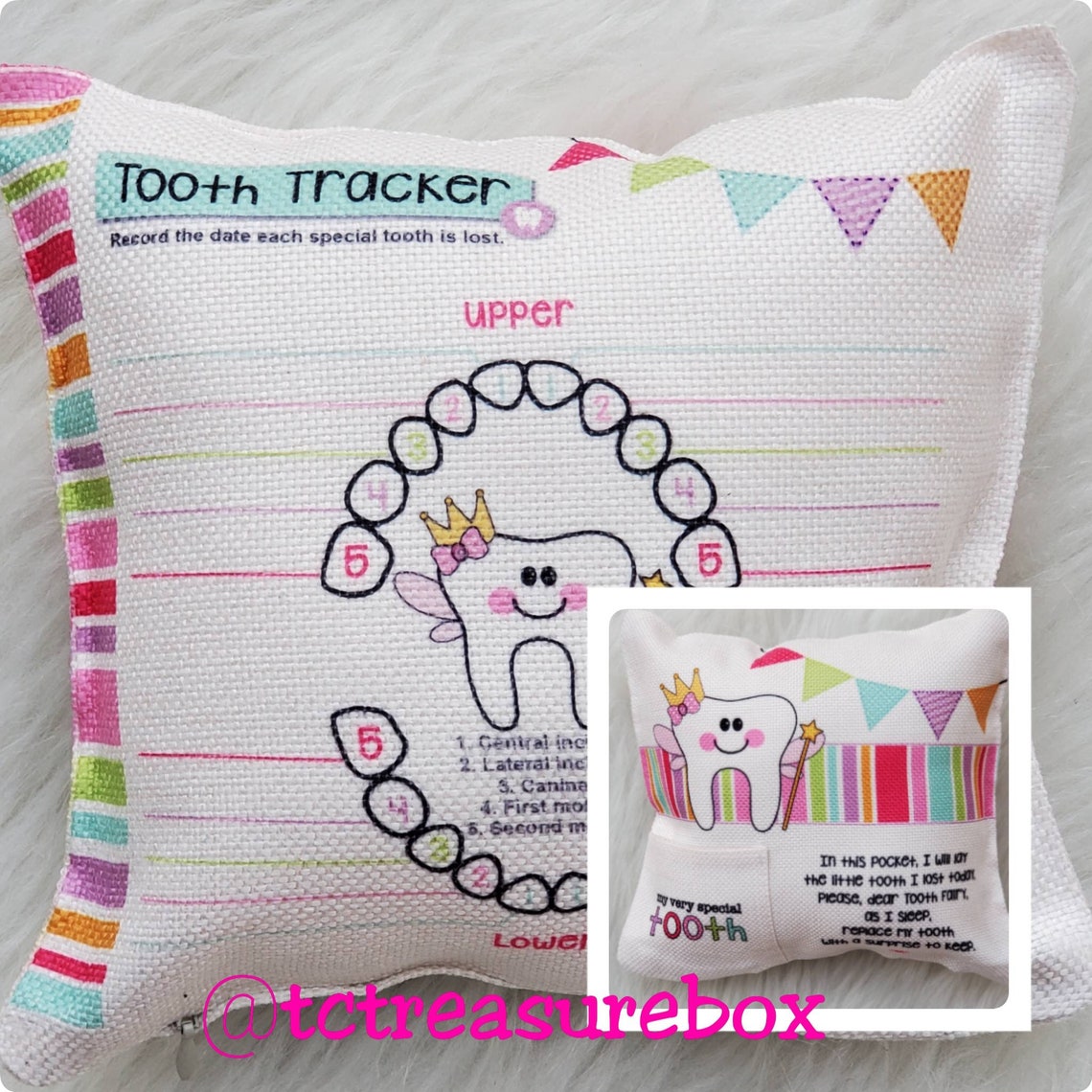 Tooth Fairy Pillow, Lost Tooth Pillow, Tooth Pocket Pillow, Fairy ...