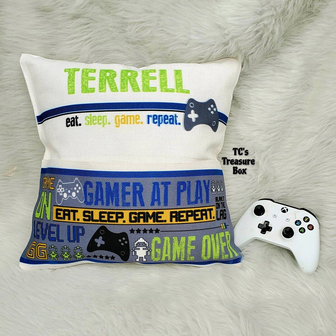 Gamer Pillow, Personalized Gamer Pillow, Gamer Pocket Pillow, Video ...