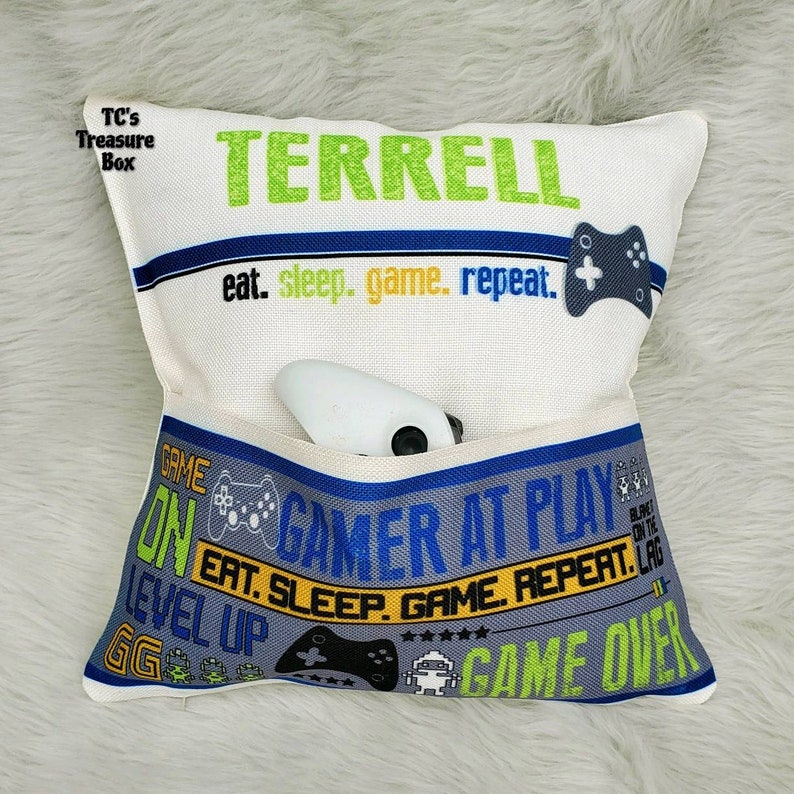 Gamer Pillow, Personalized Gamer Pillow, Gamer Pocket Pillow, Video ...