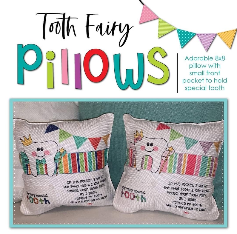 Tooth Fairy Pillow, Lost Tooth Pillow, Tooth Pocket Pillow, Fairy ...