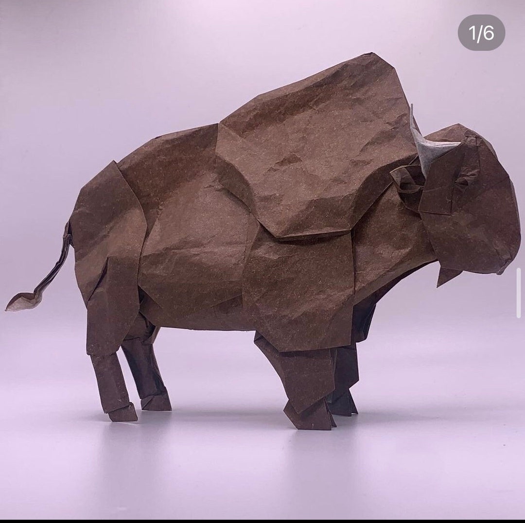 Origami Bison - Etsy
