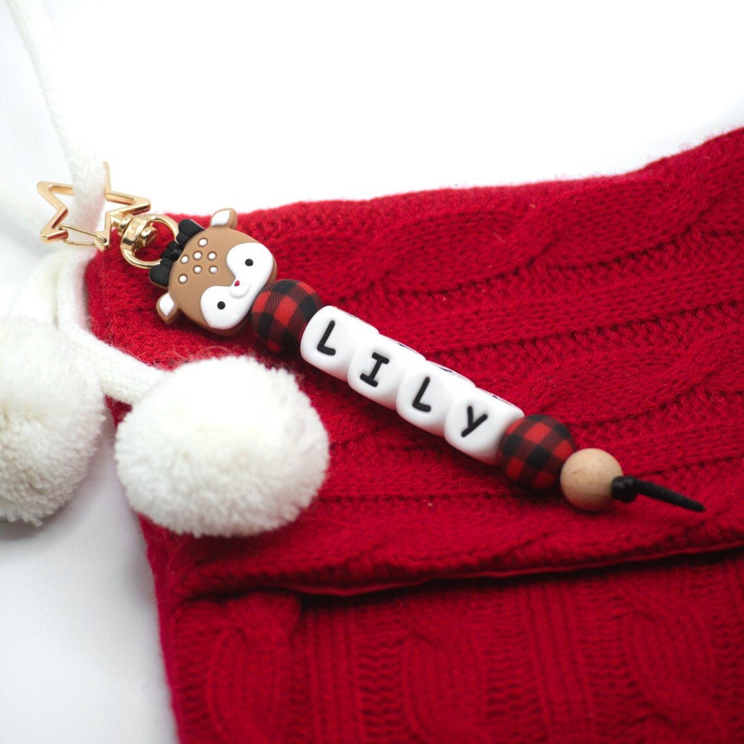 Rudolph the Reindeer Custom Name Tag Christmas Zipper - Etsy