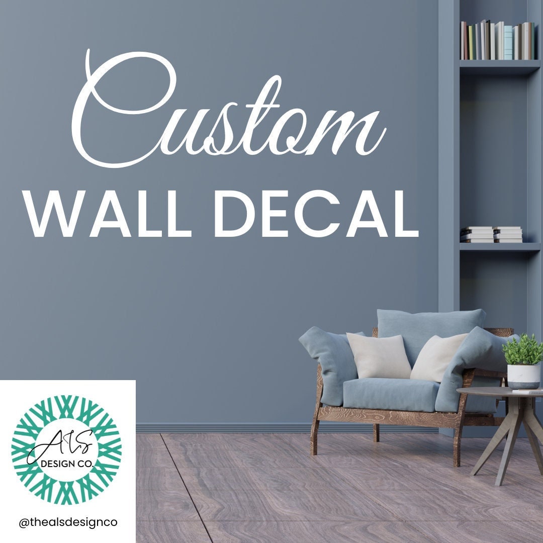 Custom Text Wall Vinyl Decal Sticker, Family Wall Decal, Custom Wall ...
