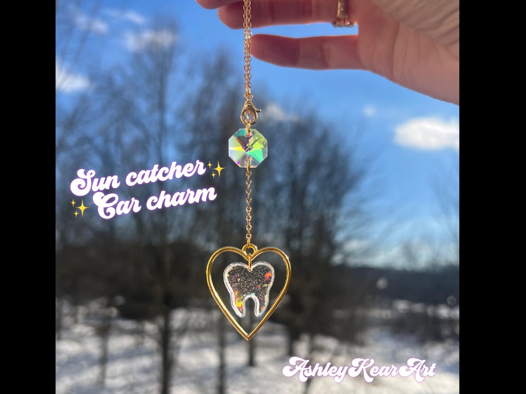 Resin Tooth Suncatcher, Dental Suncatcher, Dental Car Charm, Tooth Car ...