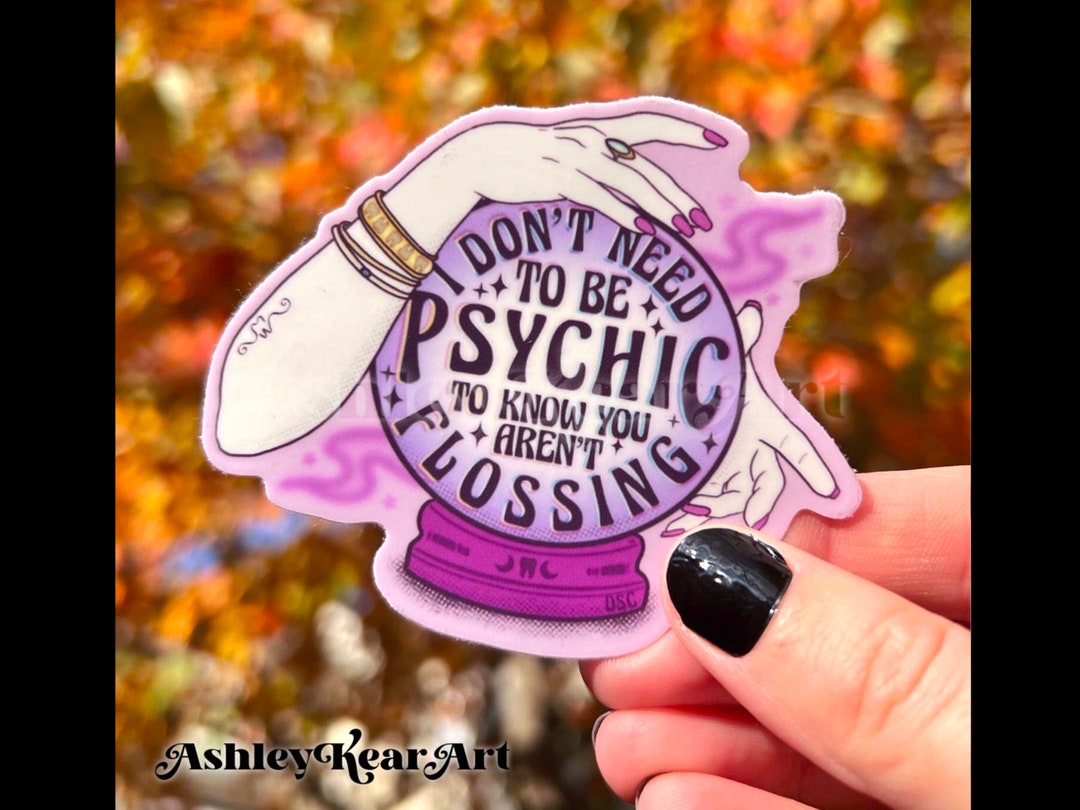 Dental Psychic Sticker, Dental Halloween Sticker, Funny Dental Sticker ...