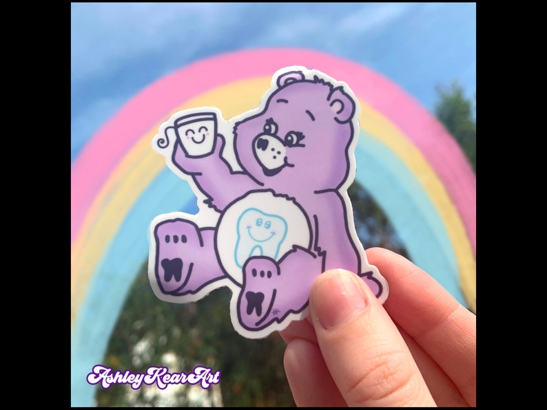 Dental Bear Sticker Cute Dental Hygiene Sticker Rdh Sticker - Etsy