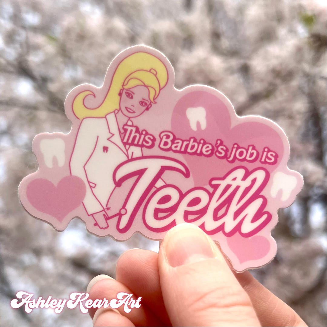 Dental Sticker, Dental Babe Sticker, Fun Dental Sticker, Cute Dental ...