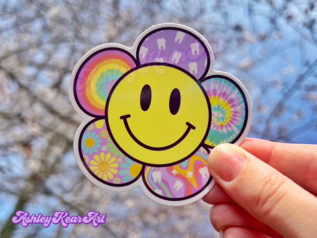 Cute Dental Sticker, Dental Flower Sticker, Dental Hygienist Sticker ...