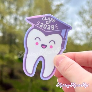 Dental Graduation 2025 Sticker, Tooth Grad Sticker, Dentistry Sticker ...