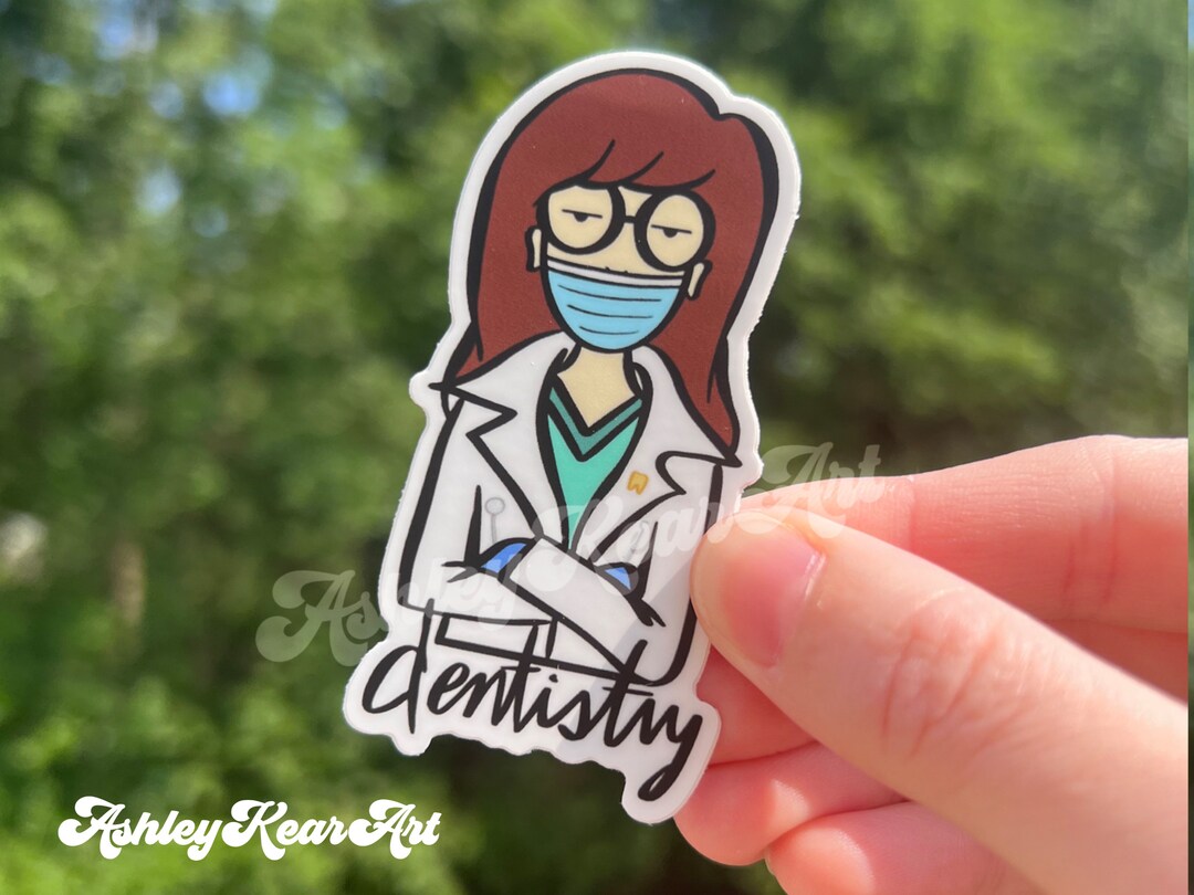 Dental Sticker, Tooth Sticker, Retro Dental Sticker, Funny Dental ...