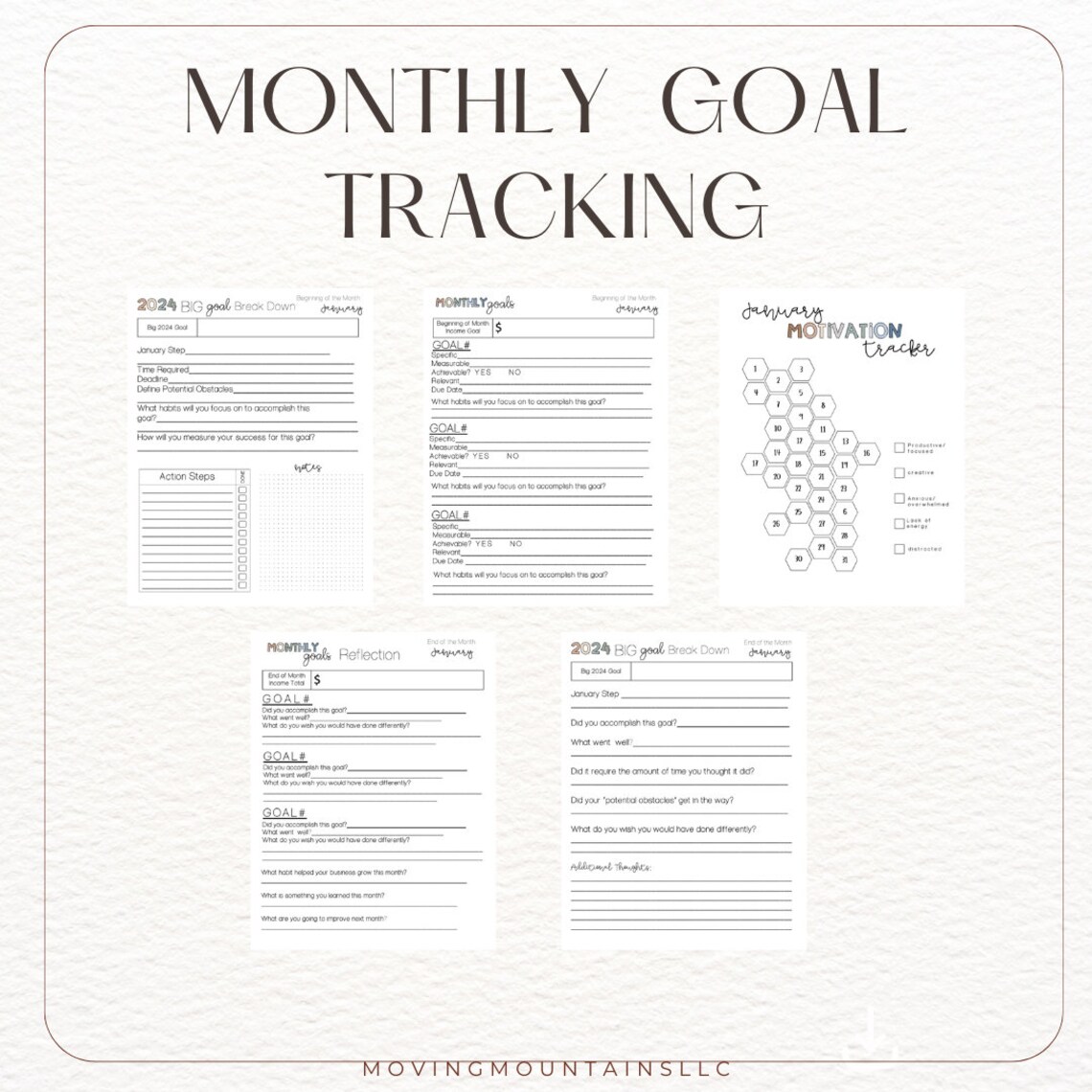 Ultimate Business Goal Setting Planner, Digital Planner, Organizational ...