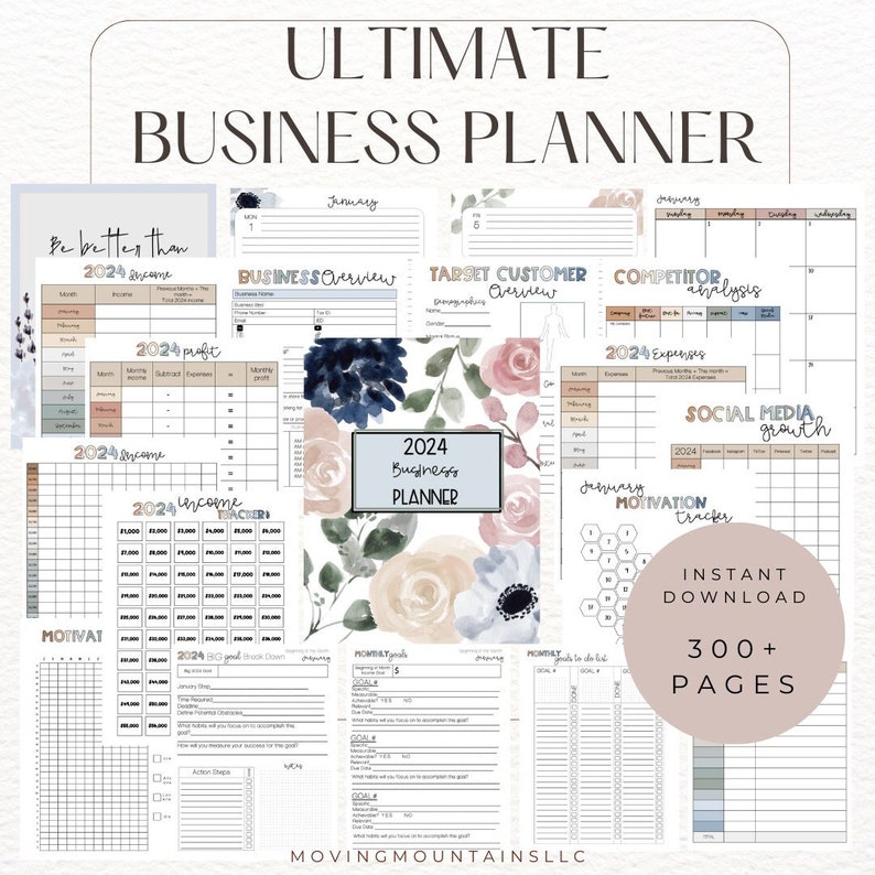 Ultimate Business Goal Setting Planner, Digital Planner, Organizational ...