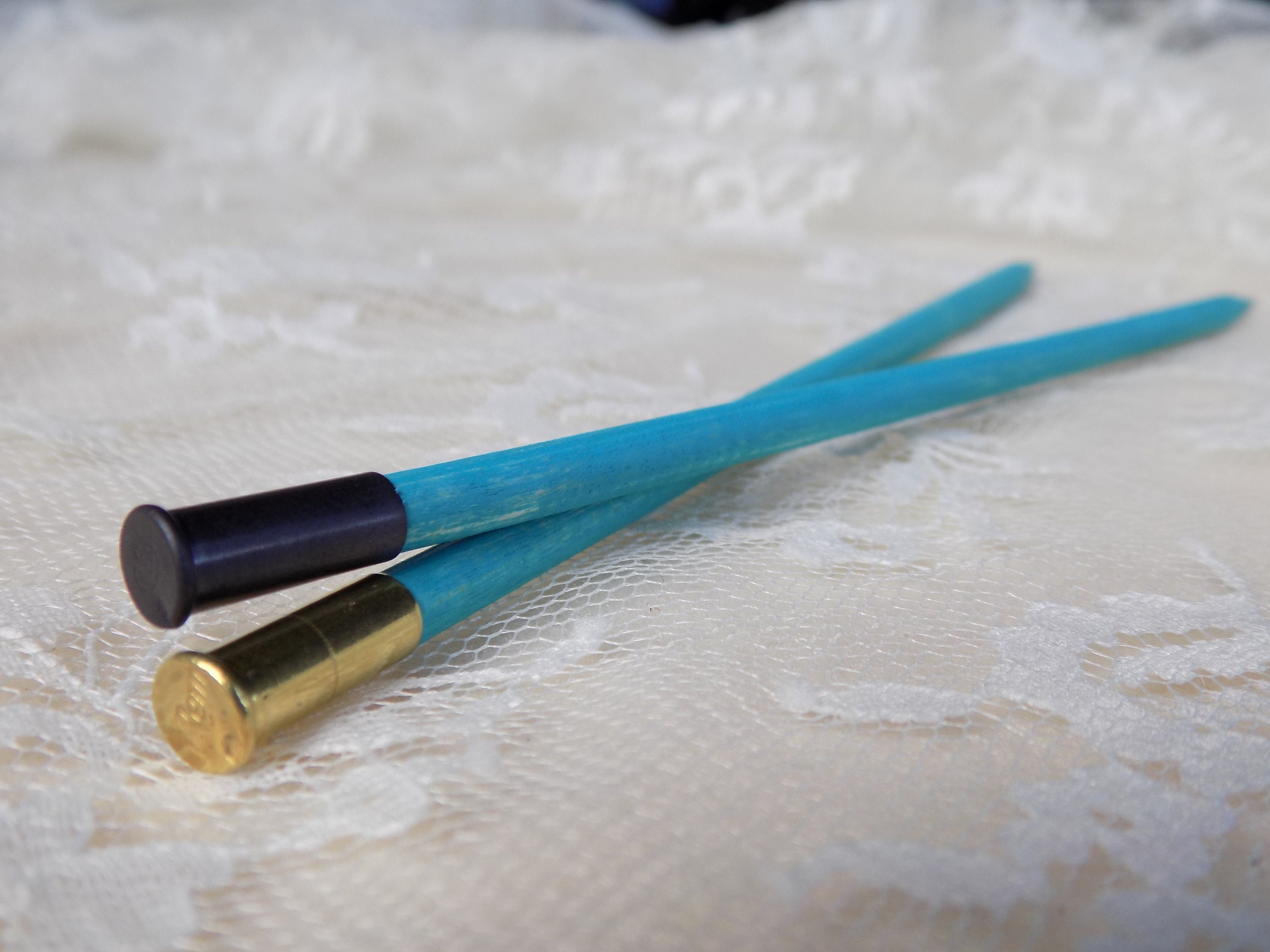 Wooden Hair stick Brass Cap Hair Stick Hair Pin Wooden | Etsy