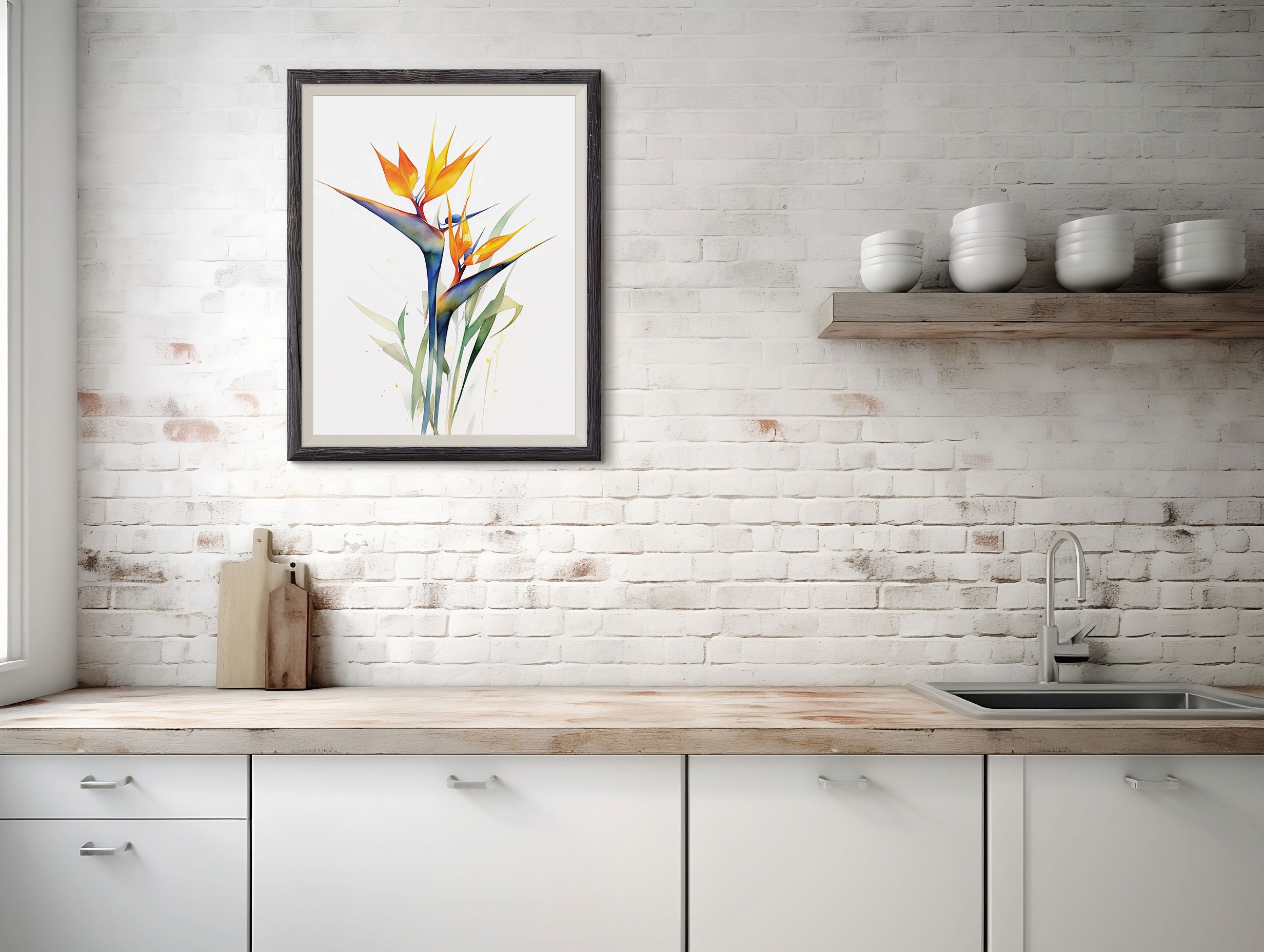 Bird of Paradise Watercolor Art Print. Bird of Paradise Wall Art Bird ...