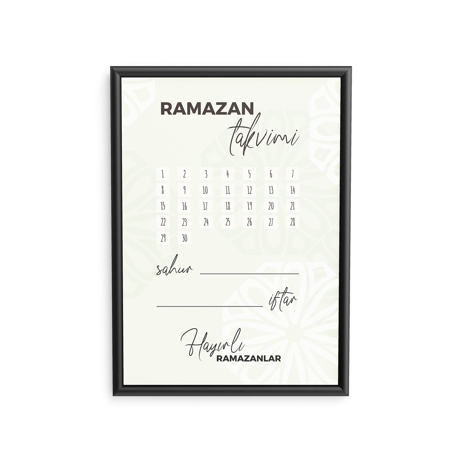 Ramazan takvimi V4 Ramadan Planer Ramadandekoration Ramazan | Etsy