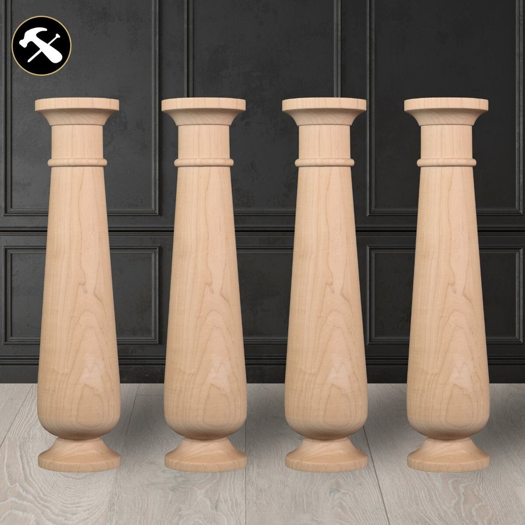 Set of 4 - Traditional Balustrade-style 21 Inch Tall End Table Legs - Etsy
