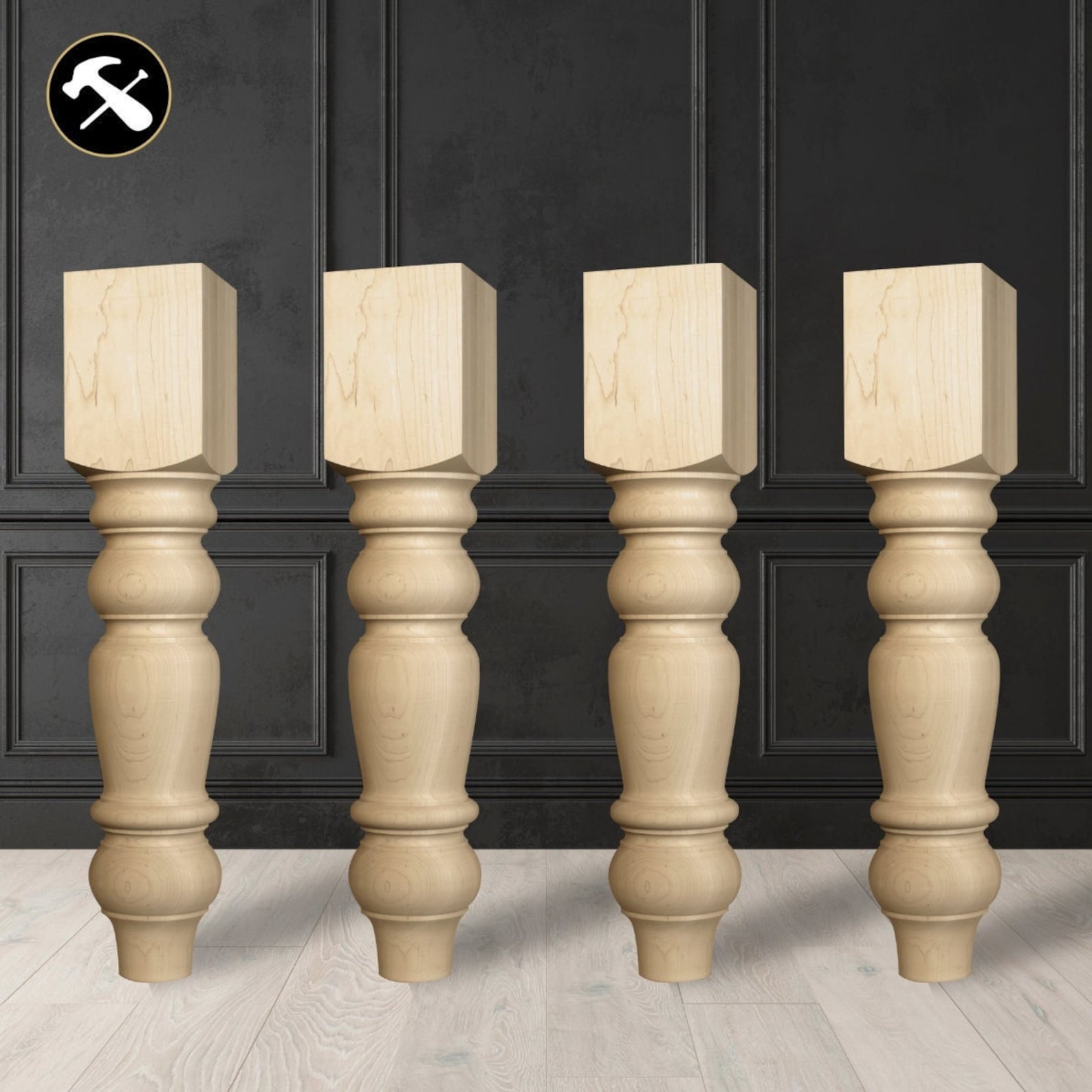 Set of 4 - Husky 29 Inch Tall Farmhouse Style Dining Table Leg - Etsy