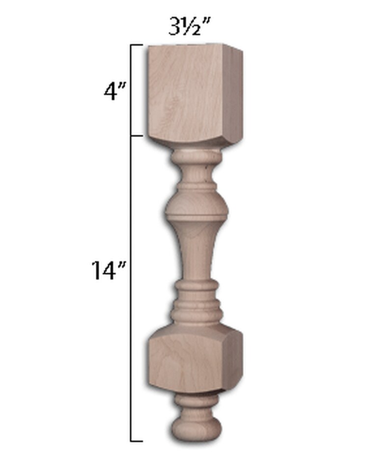 Set of 4 - Chateau 18 Inch Tall French Style Bench or Coffee Table Leg ...