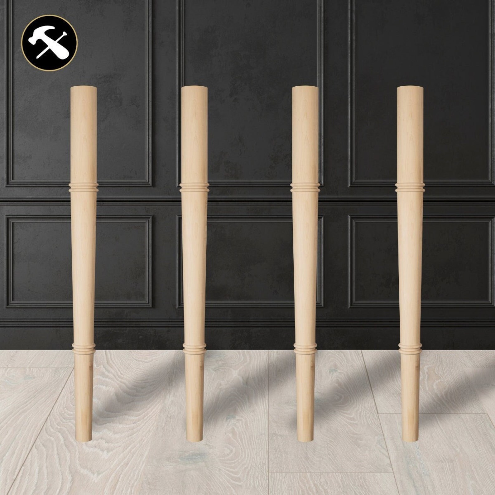 Set of 4 - Bamboo Tapered 36 Inch Tall Table Leg - Etsy