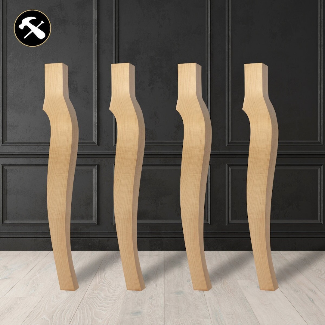 Set of 4 - Cabriole Style 29 Inch Tall Traditional Dining Table Legs - Etsy
