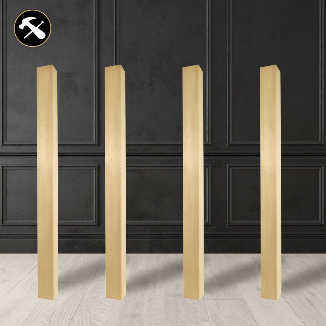 Set of 4 - Simple Square Sanded 29 Inch Tall Dining Table Leg - Etsy