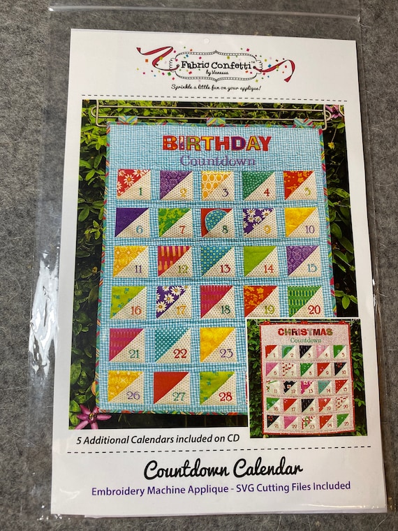 Countdown Calendar From Fabric Confetti by Vanessa Embroidery - Etsy