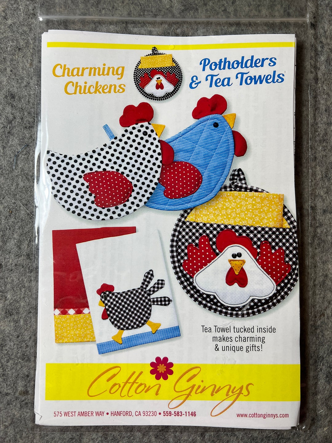 Charming Chickens Potholders & Tea Towels by Cotton Ginnys Sewing ...