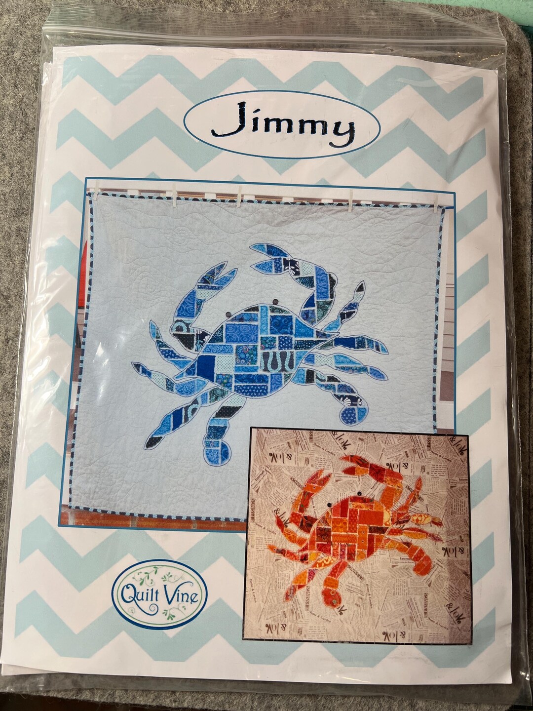 Jimmy the Crab Quilt Sewing Pattern by Quilt Vine - Etsy
