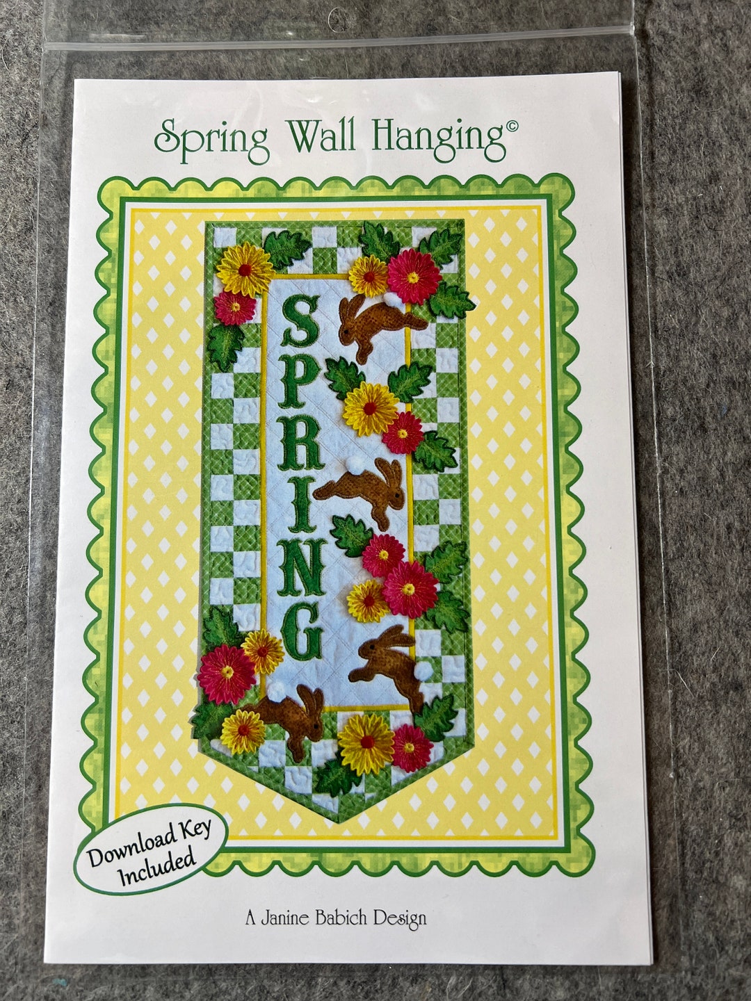 Janine Babich Spring Wall Hanging Machine Embroidery Design - Etsy