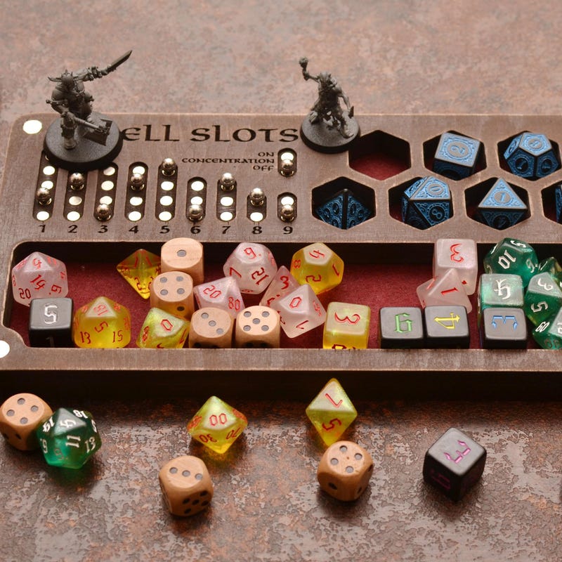 Dnd Dice and Spell Slots - Etsy UK
