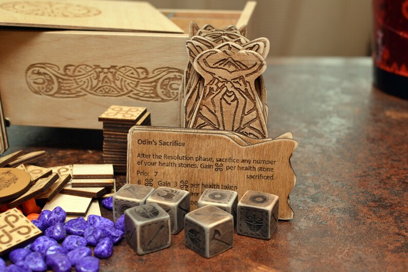 Orlog Game Set 40 Gods 40 Tokens 30 Stones 12 Dice 1 - Etsy