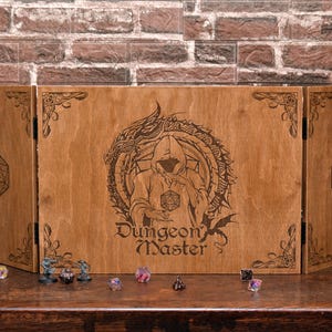 DM Book Screen 02. Wooden RPG GM Screen for Dnd. Pathfinder Screen ...