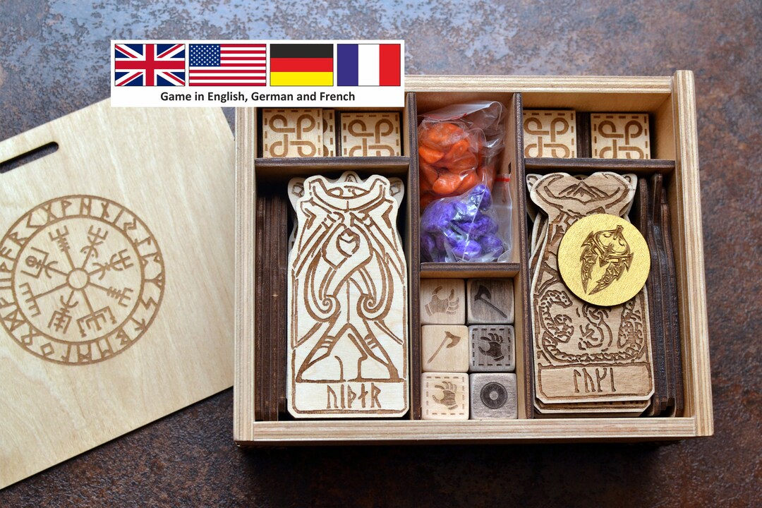 Orlog Game Set 40 Gods 40 Tokens 30 Stones 12 Dice 1 - Etsy