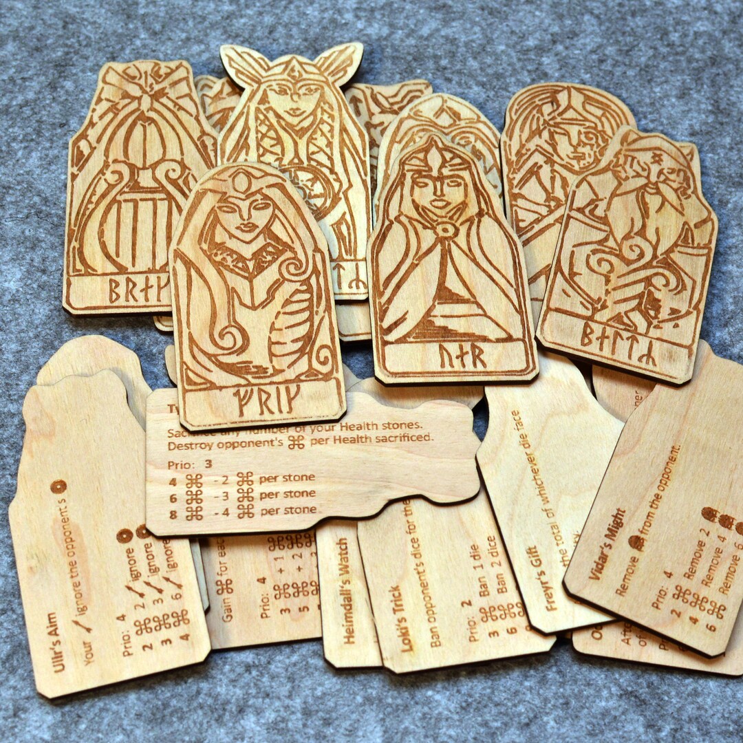 Individual Orlog God Favors 20 Orlog God Favors Viking Dice Game Table ...