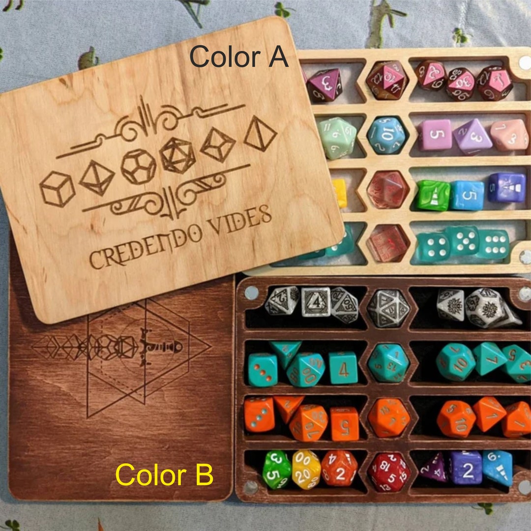 Personalized Dice Box, Wyvern Dice Vault for RRG, Dice Holder 4 Set ...
