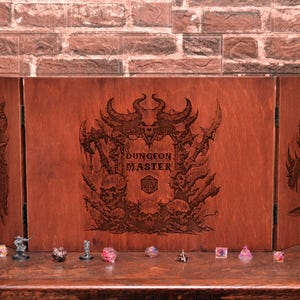 DM Book Screen 02. Wooden RPG GM Screen for Dnd. Pathfinder Screen ...