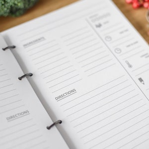 Recipe Book With Dividers Personalized Wooden Book Binder - Etsy