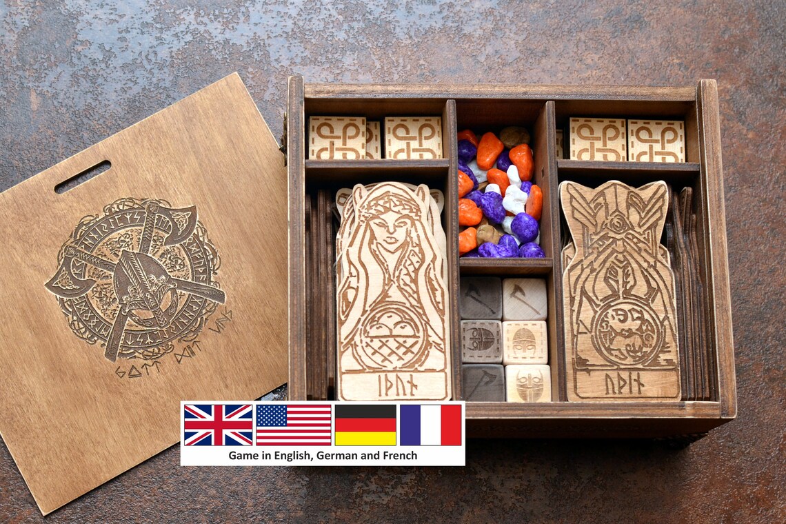 Orlog Game Set 40 Gods 12 Dice 40 Tokens 30 Stones 1 - Etsy