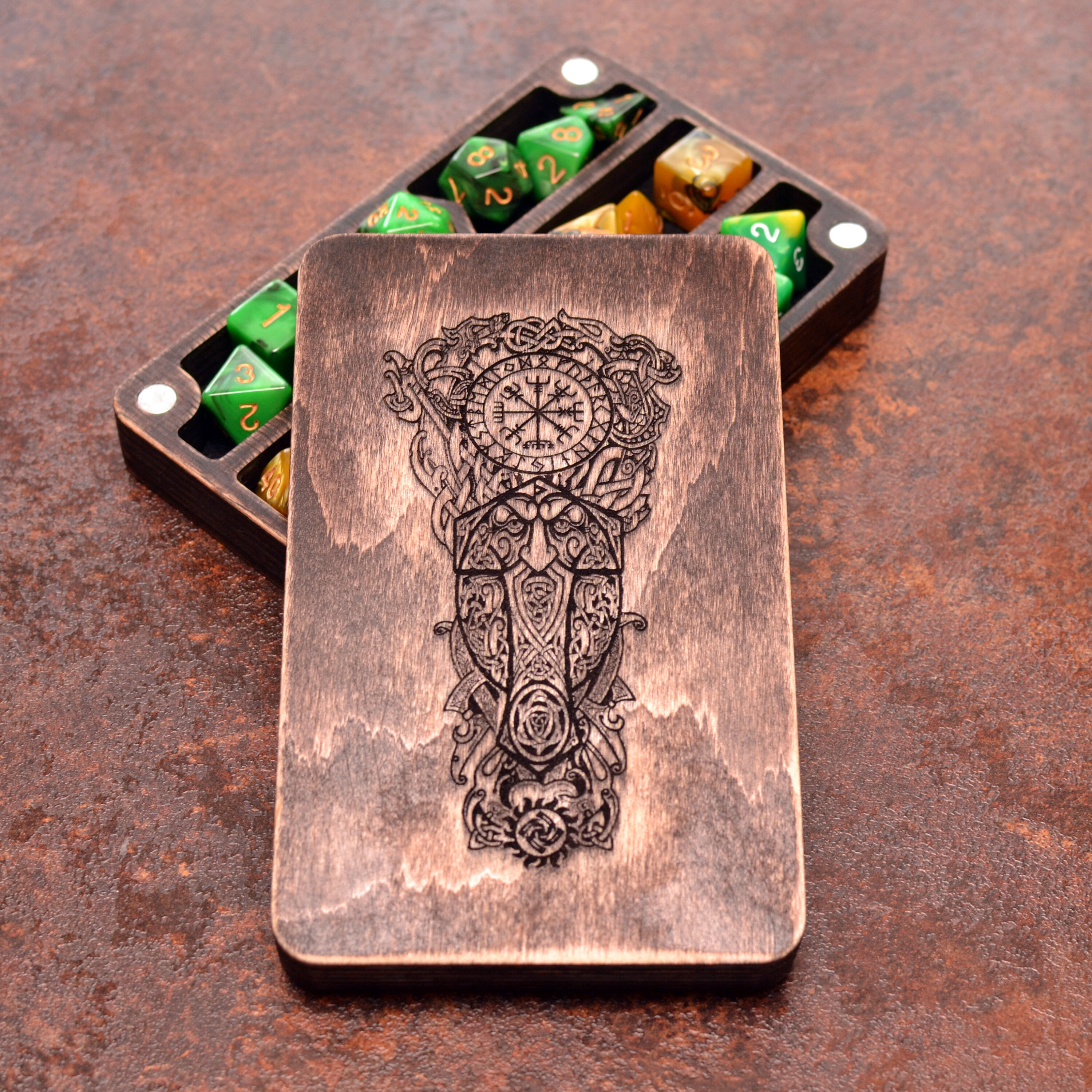 Personalized Dice Box Wyvern Dice Vault for RRG Wooden Dice - Etsy