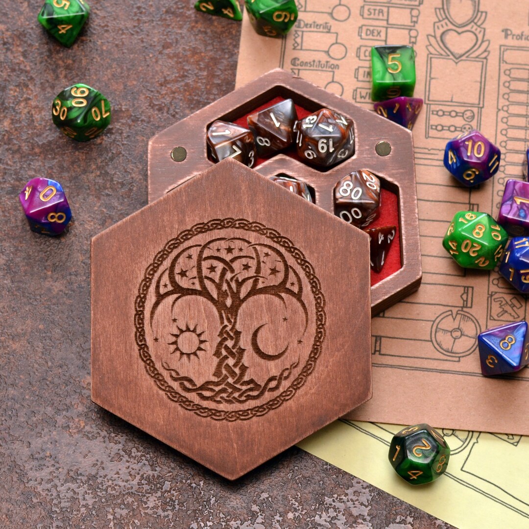 Dice Box Wooden Dice Holder Chest Wood Dice Storage - Etsy