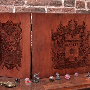 DM Book Screen 02. Wooden RPG GM Screen for Dnd. Pathfinder Screen ...