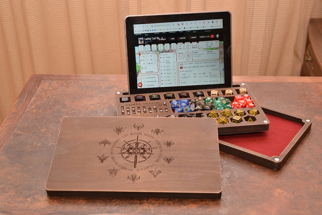 Dungeons and Dragons. Dnd Box and Tray. Personalized Dice Box. Tablet ...